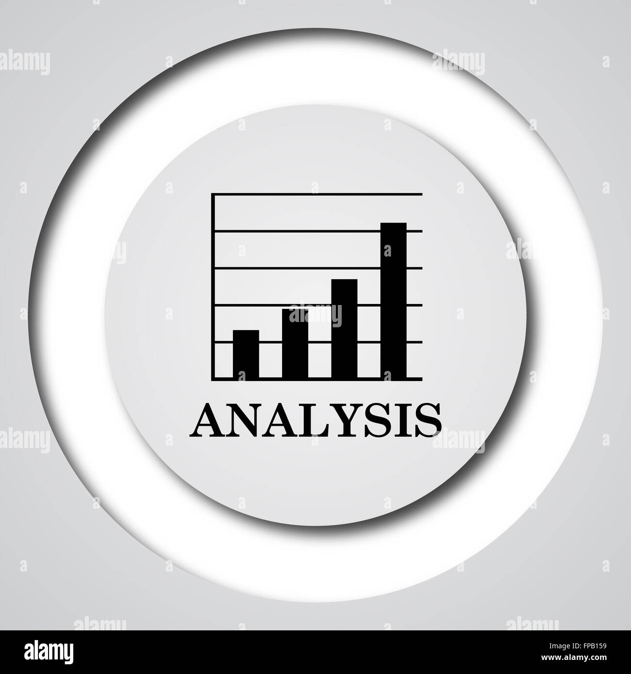 Analysis icon. Internet button on white background Stock Photo - Alamy