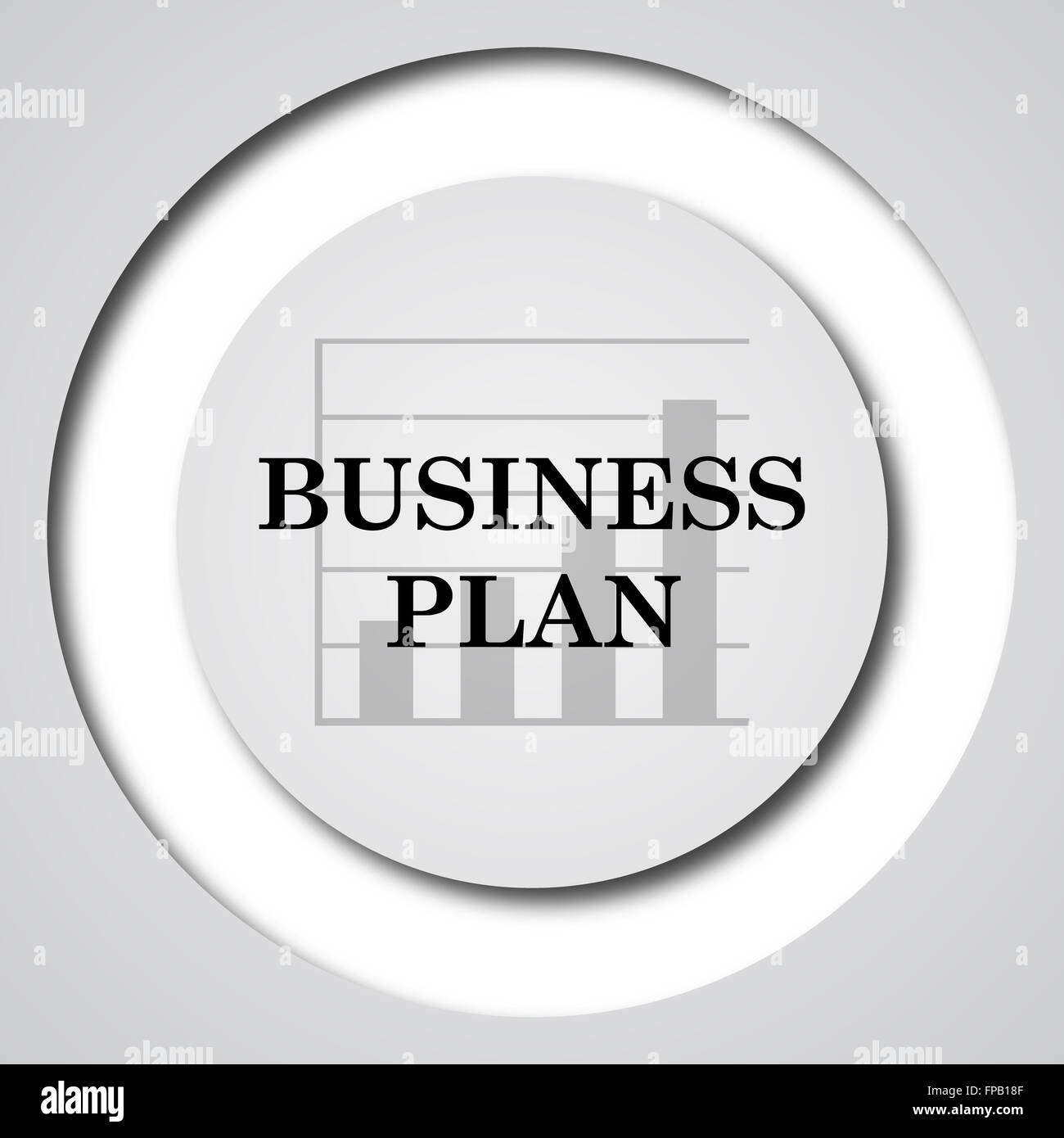Business plan icon. Internet button on white background Stock Photo - Alamy