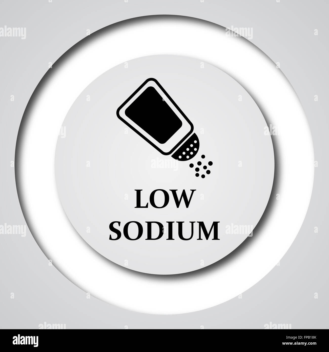 Low sodium icon. Internet button on white background Stock Photo - Alamy