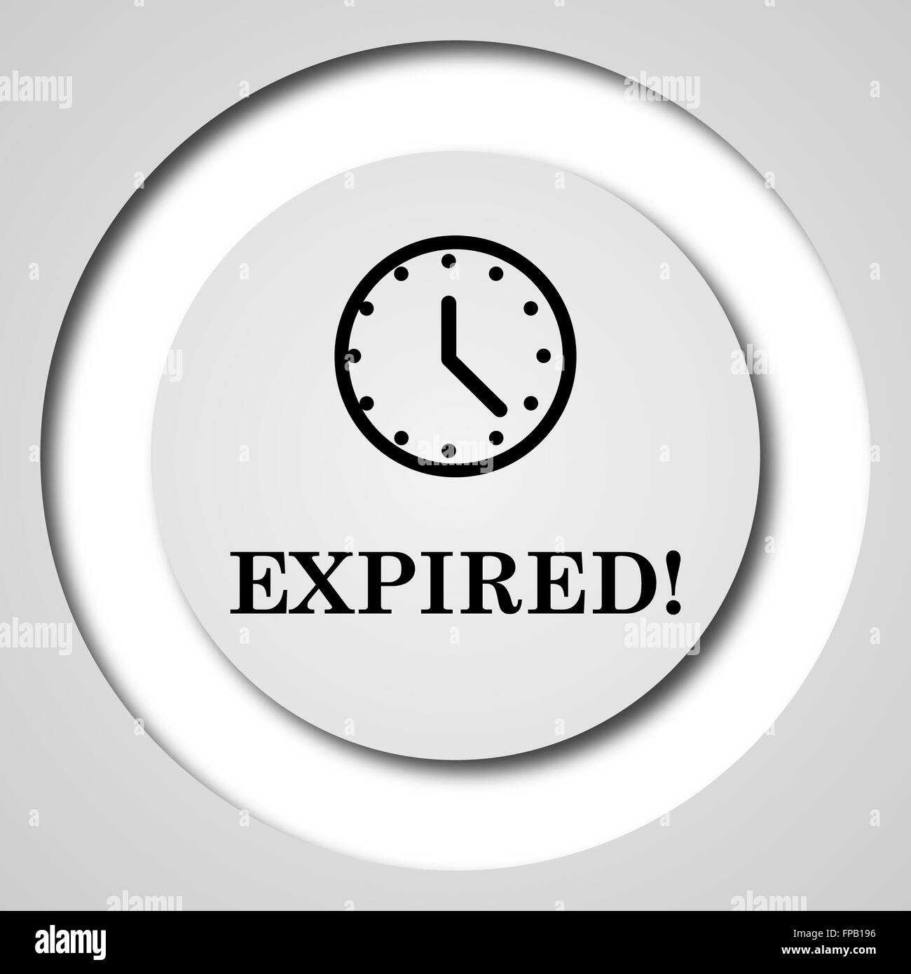 Expired icon. Internet button on white background Stock Photo - Alamy