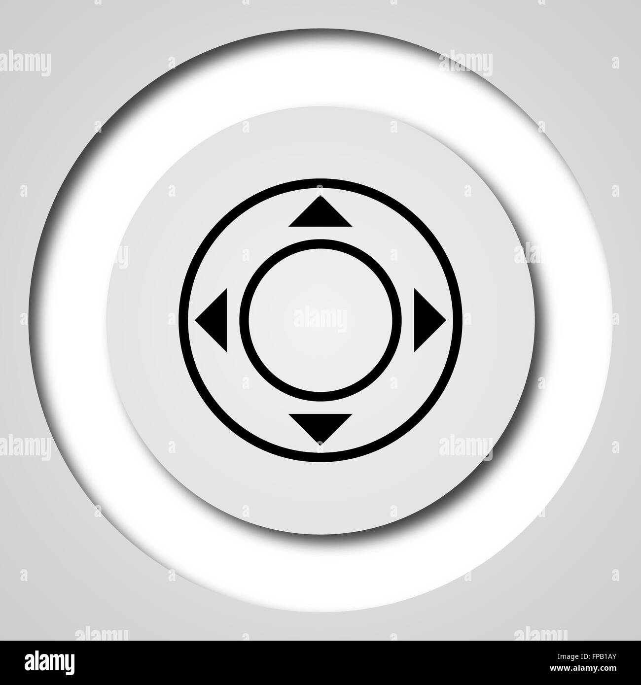 Joystick icon. Internet button on white background Stock Photo - Alamy