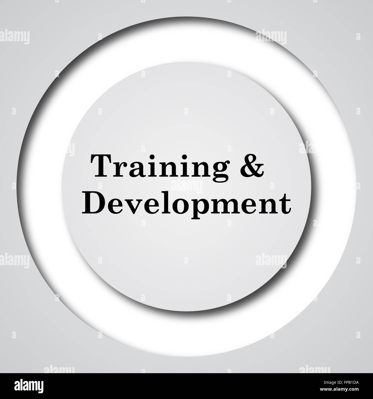 Training and development icon. Internet button on white background ...