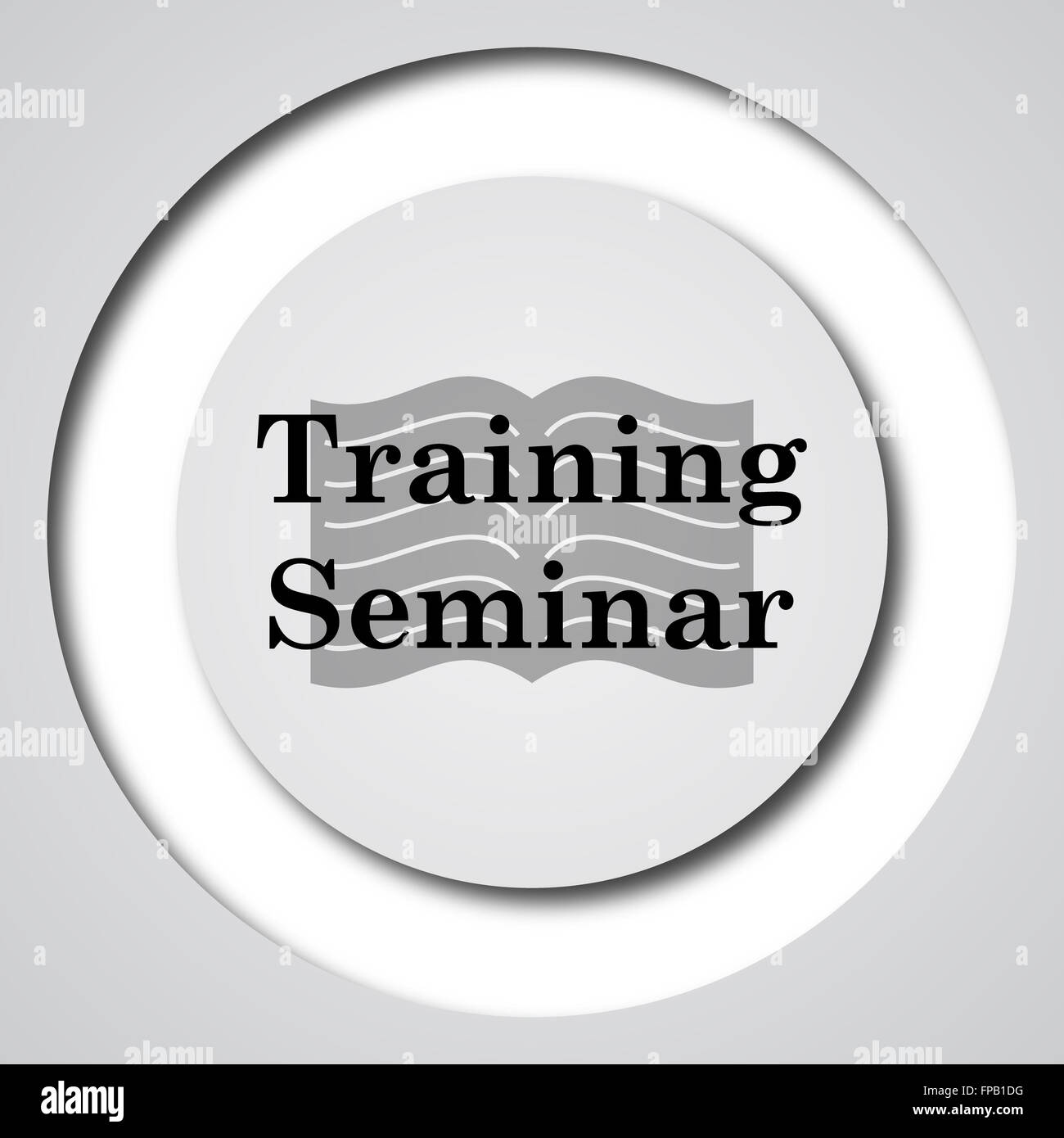 Training seminar icon. Internet button on white background Stock Photo ...