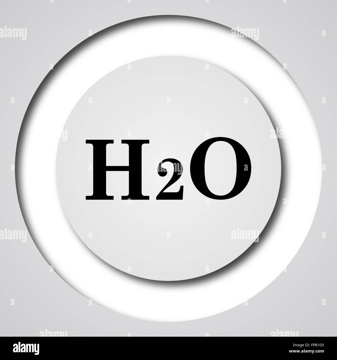 H2O icon. Internet button on white background Stock Photo - Alamy