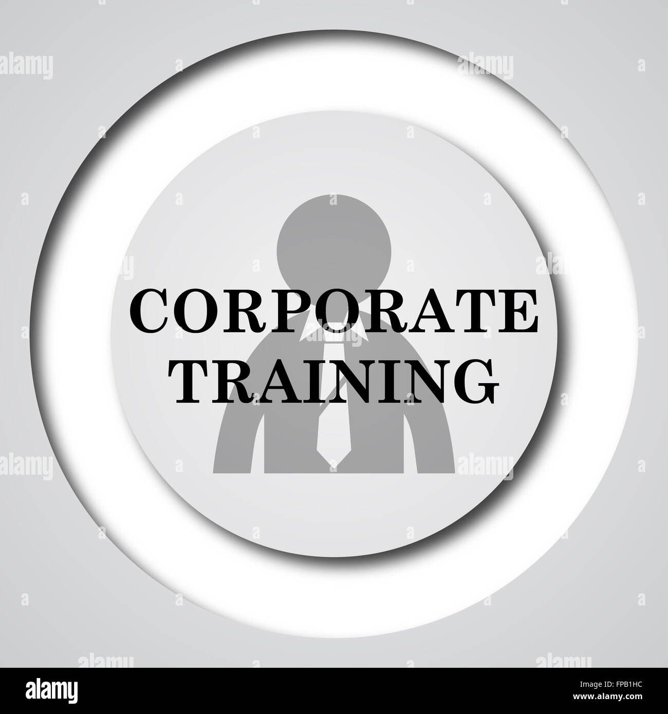 Corporate training icon. Internet button on white background Stock ...