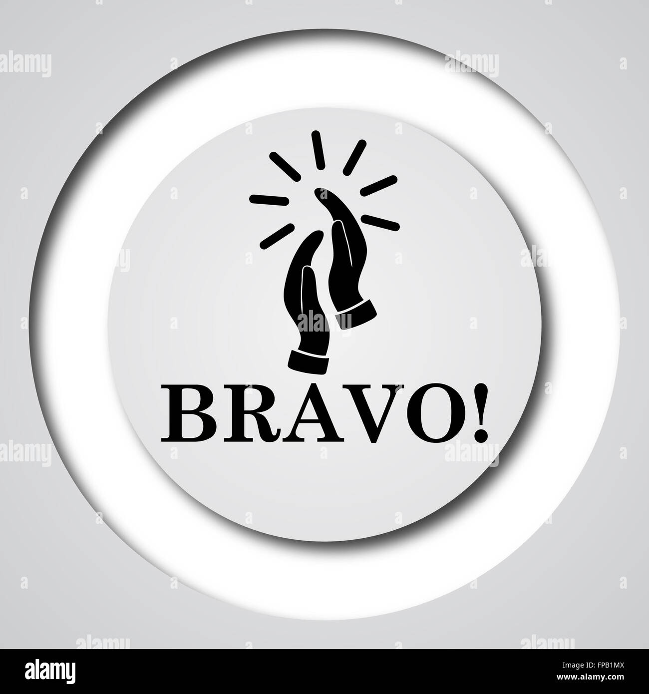 Bravo icon. Internet button on white background Stock Photo - Alamy