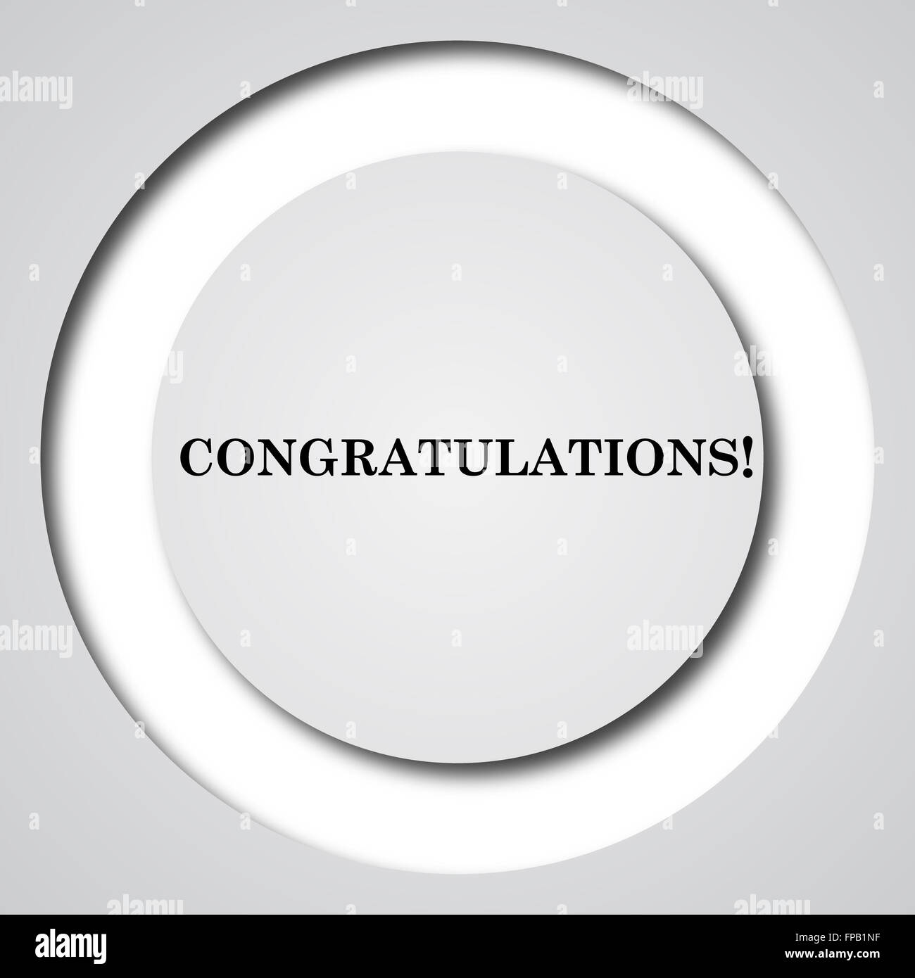 Congratulations icon. Internet button on white background Stock Photo ...