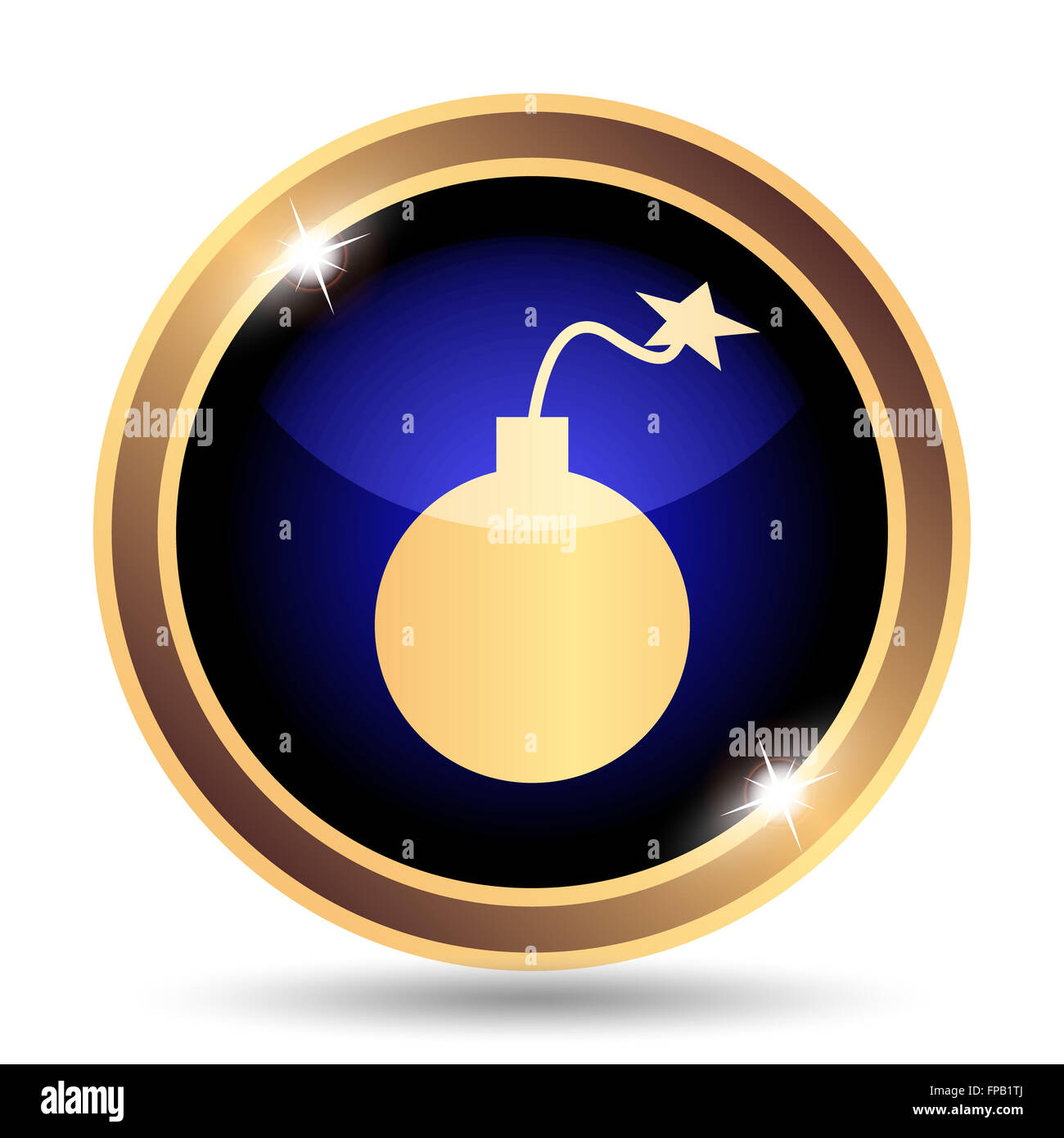 Bomb icon. Internet button on white background Stock Photo - Alamy