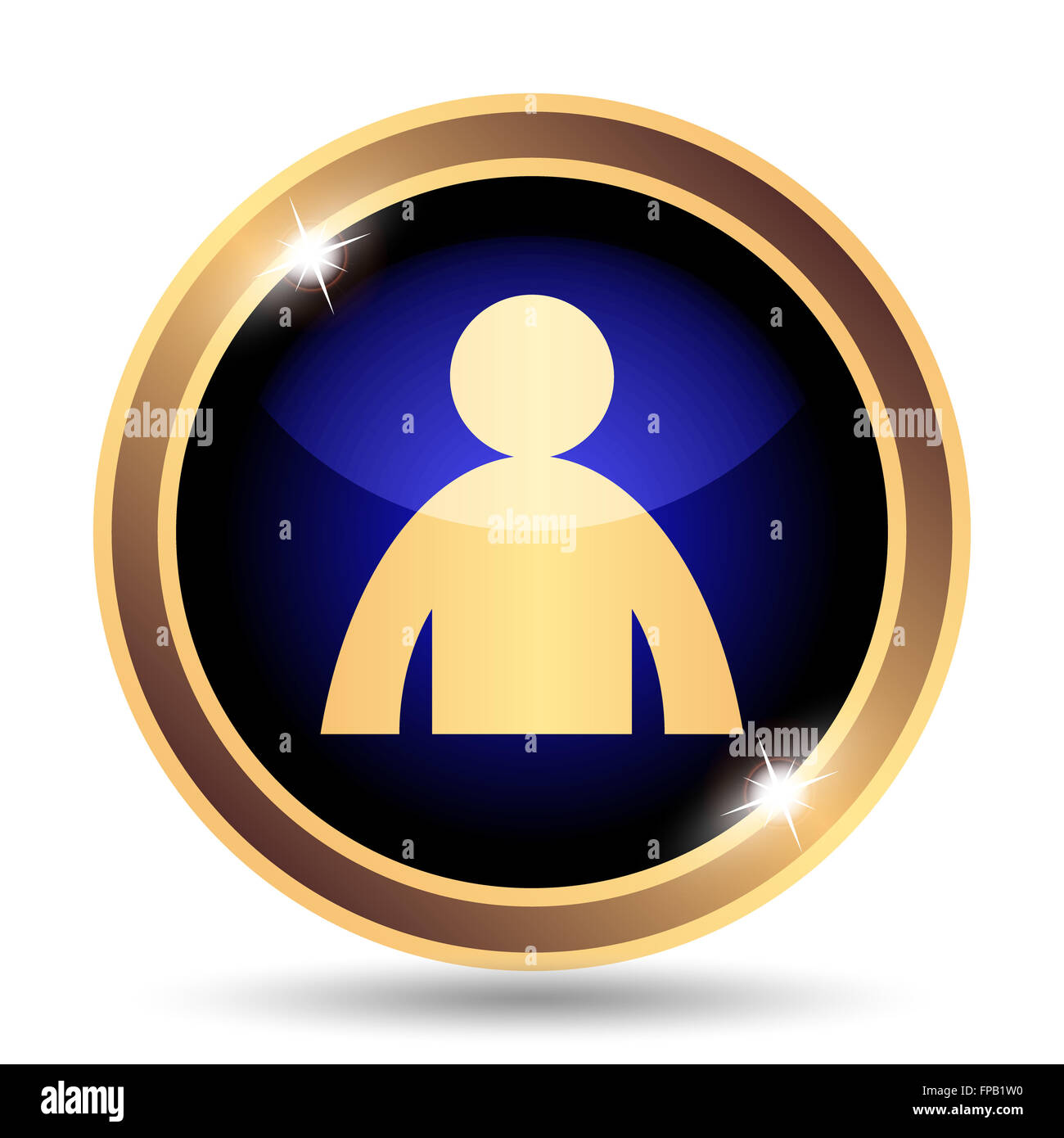 User profile icon. Internet button on white background Stock Photo - Alamy