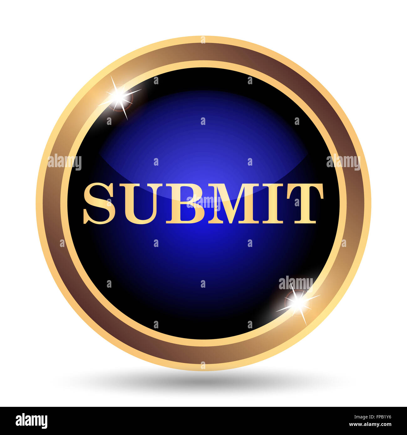 Submit icon. Internet button on white background Stock Photo - Alamy