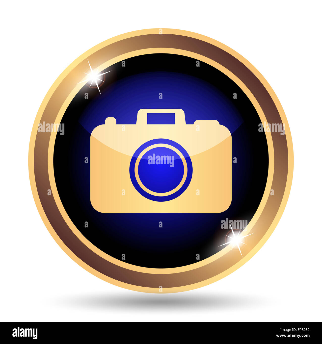 Photo camera icon. Internet button on white background Stock Photo - Alamy