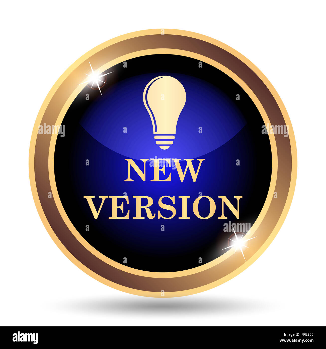 New version icon. Internet button on white background Stock Photo - Alamy