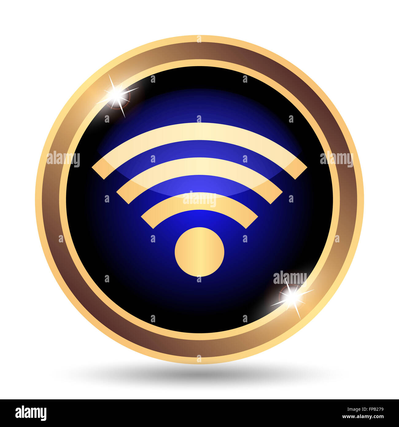Wireless sign icon. Internet button on white background Stock Photo - Alamy