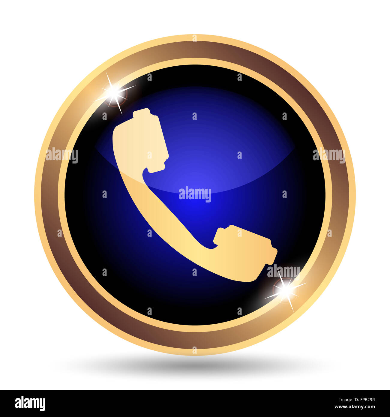 Phone icon. Internet button on white background Stock Photo - Alamy