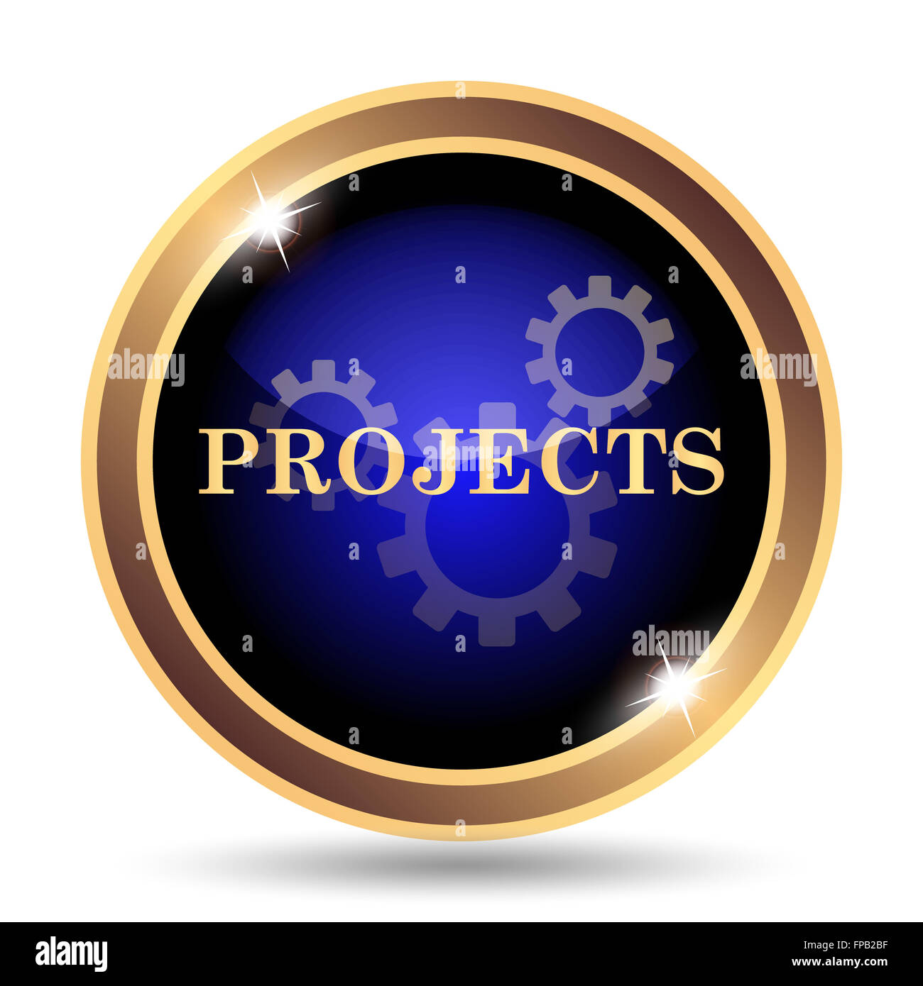 Projects icon. Internet button on white background Stock Photo - Alamy