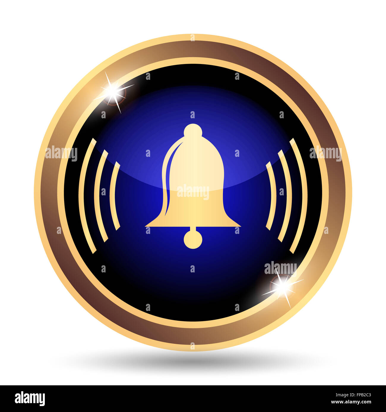 Bell icon. Internet button on white background Stock Photo - Alamy