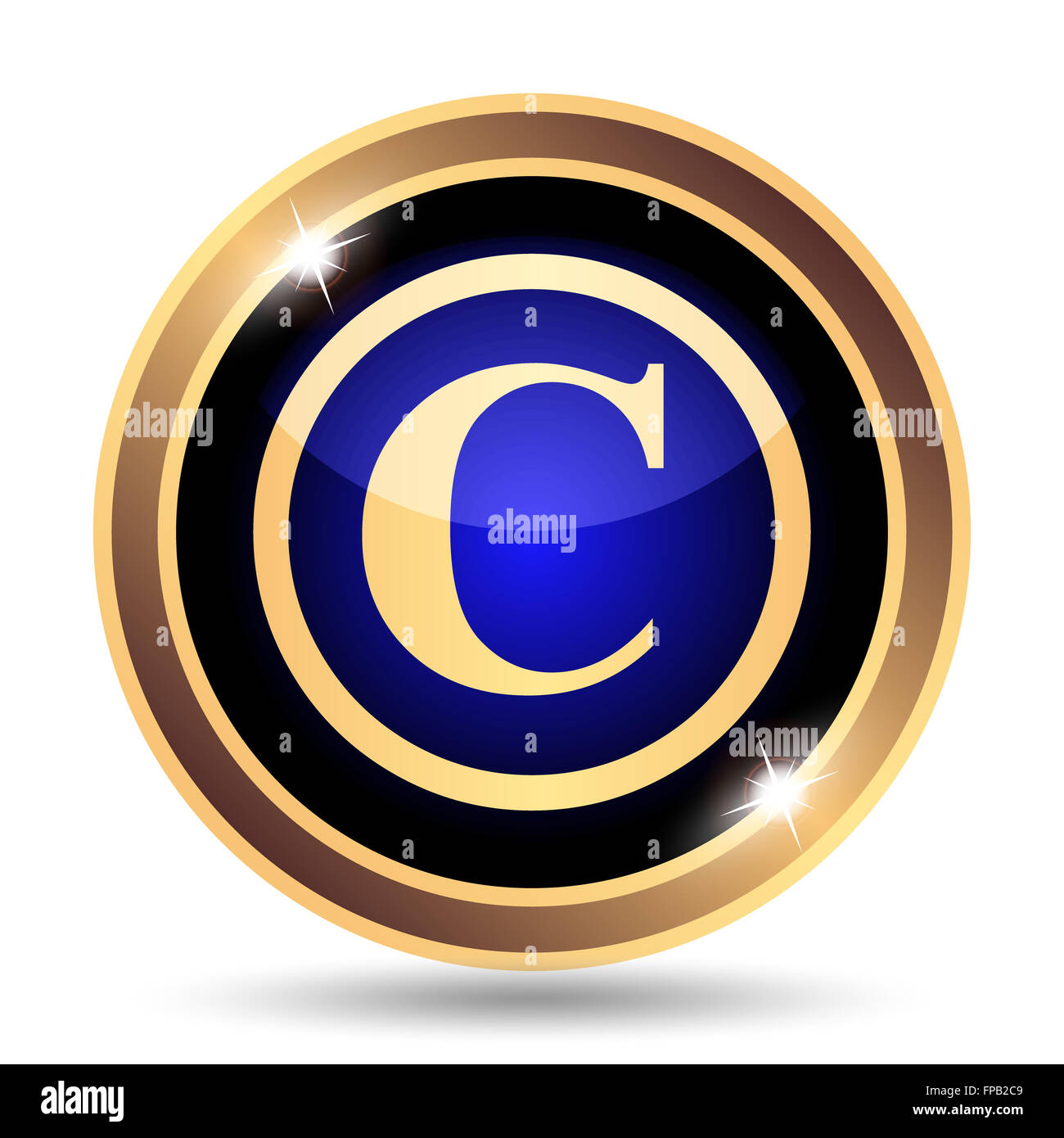 Copyright icon. Internet button on white background Stock Photo - Alamy