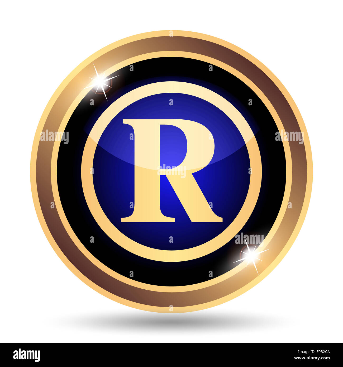 Registered mark icon. Internet button on white background Stock Photo ...