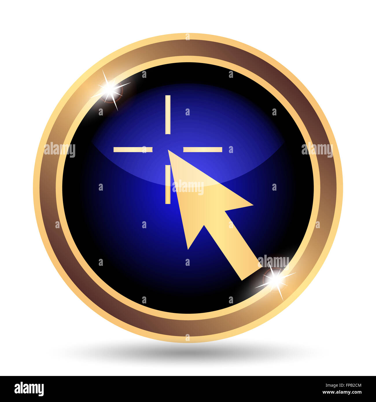 Click here icon. Internet button on white background Stock Photo - Alamy