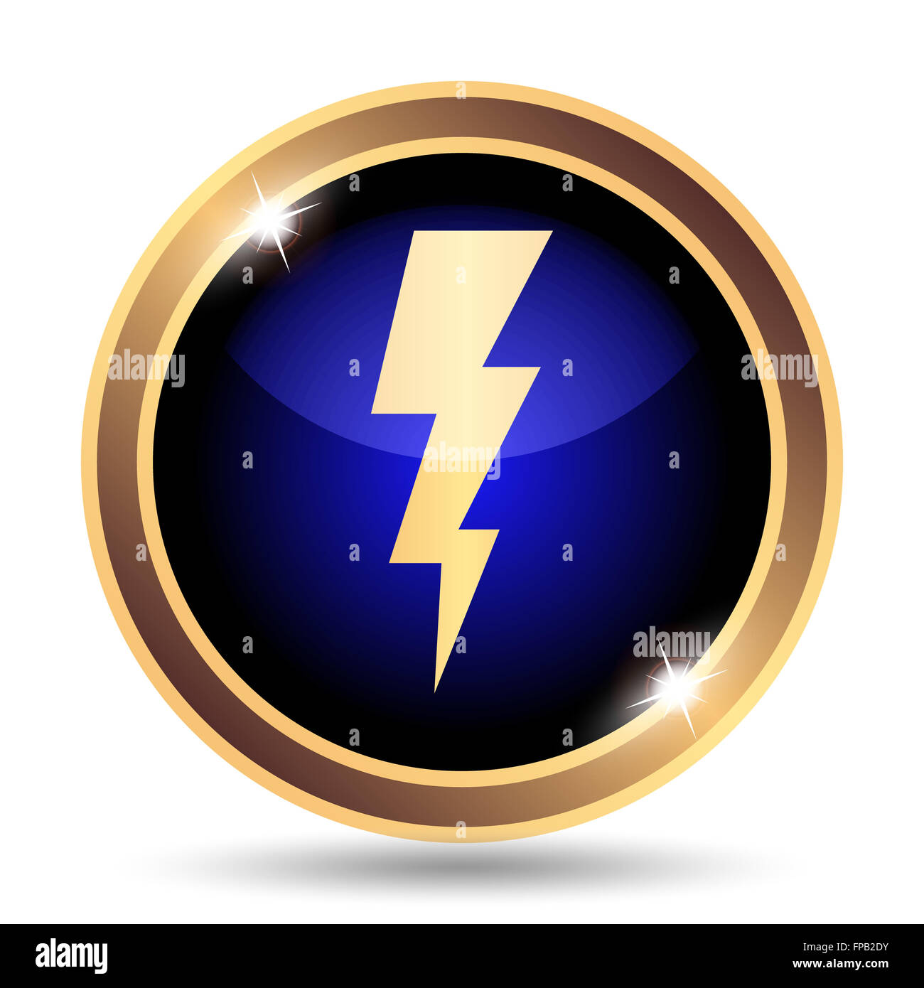 Lightning icon. Internet button on white background Stock Photo - Alamy