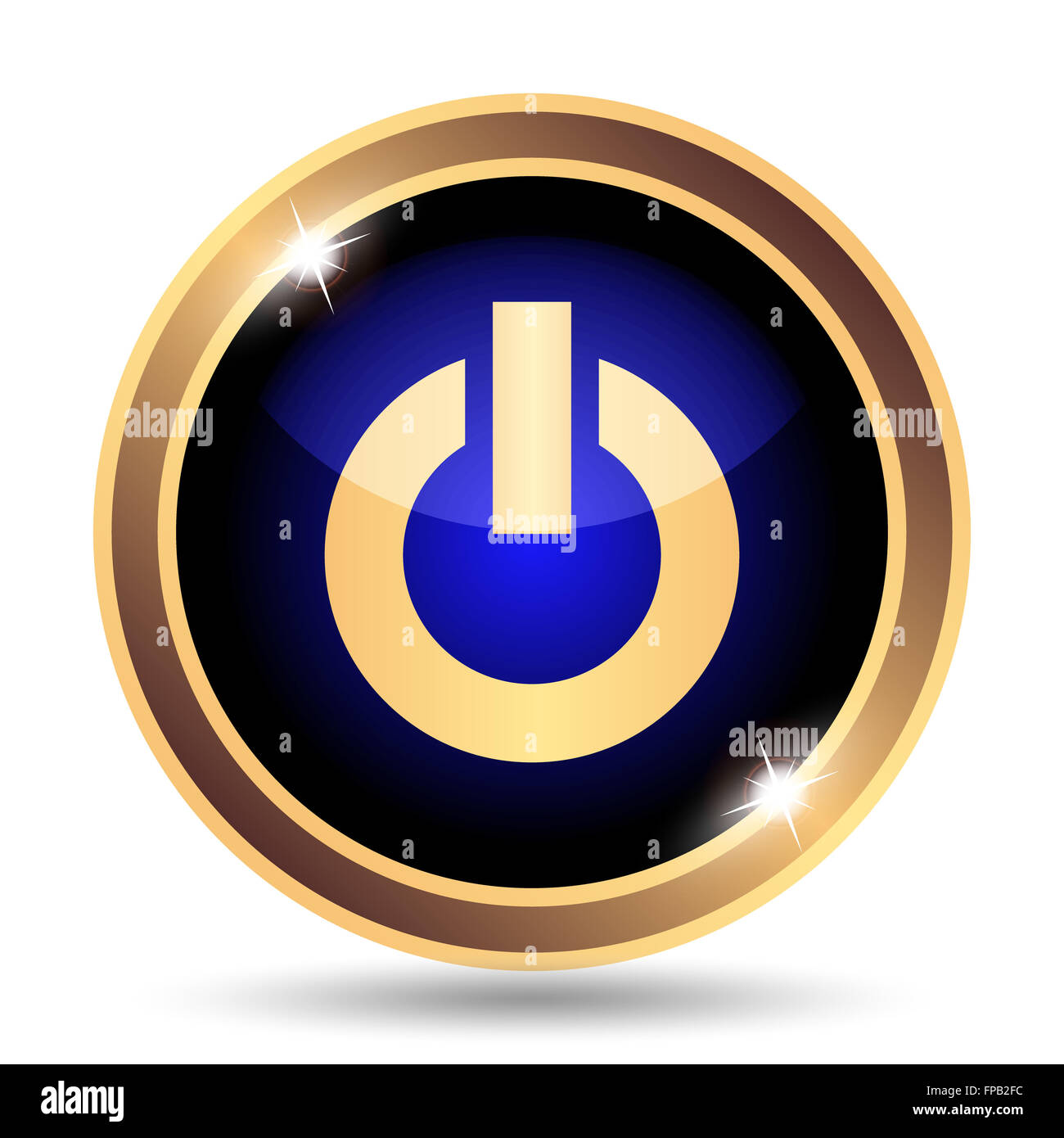 Power button icon. Internet button on white background Stock Photo - Alamy