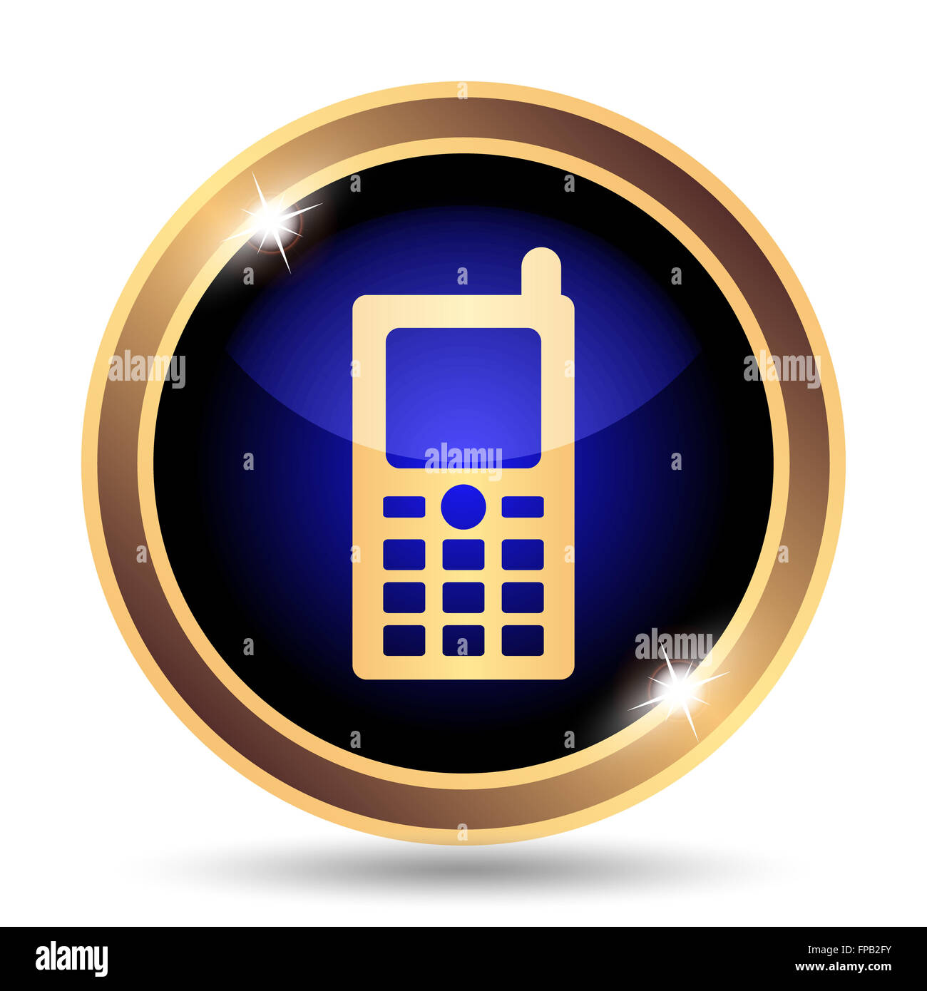 Mobile phone icon. Internet button on white background Stock Photo - Alamy