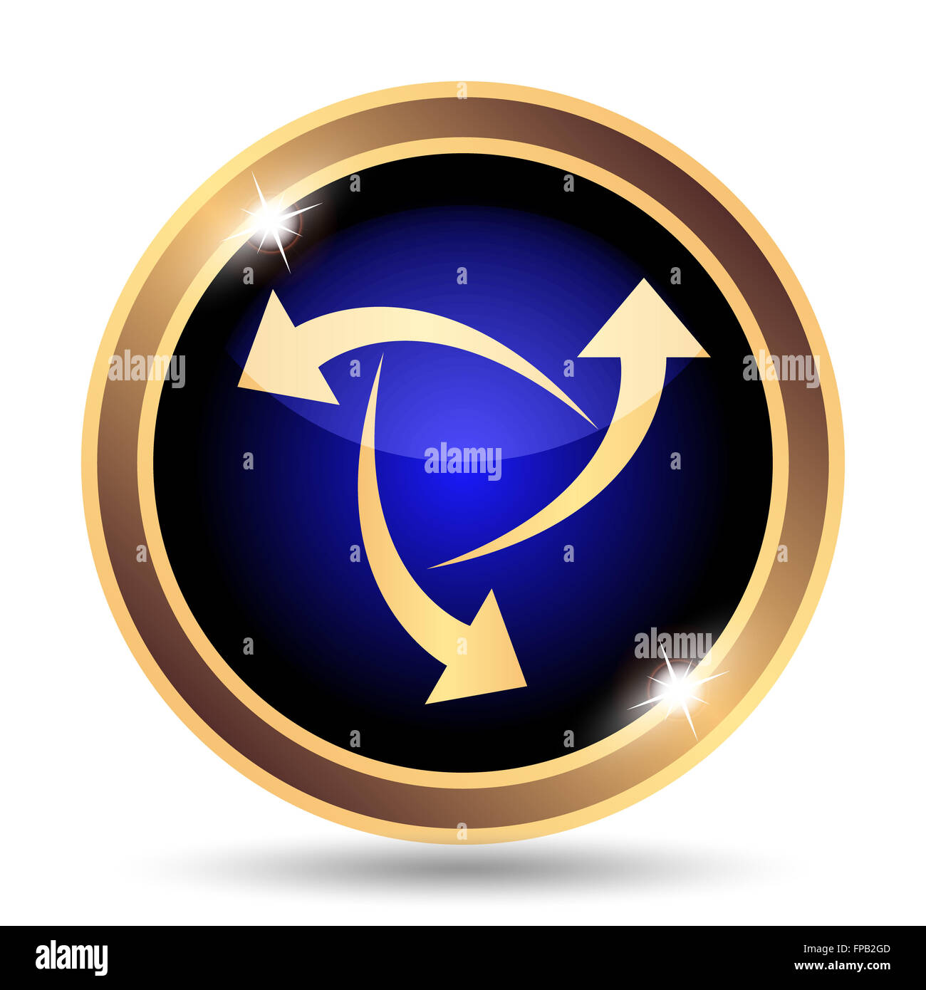 Change icon. Internet button on white background Stock Photo - Alamy