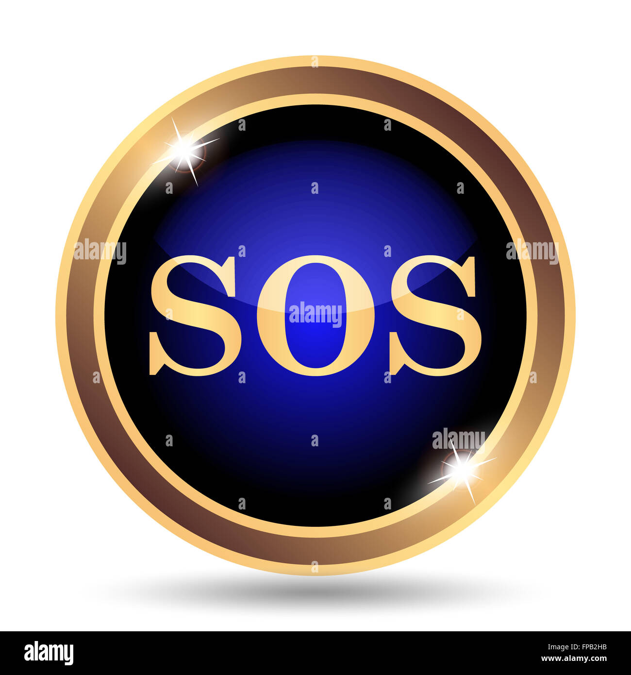 SOS icon. Internet button on white background Stock Photo - Alamy
