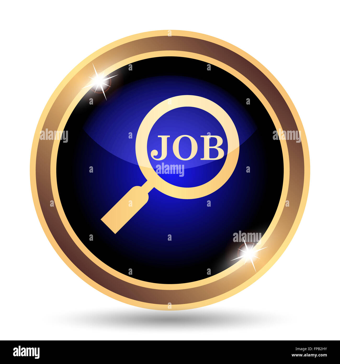 Search for job icon. Internet button on white background Stock Photo ...