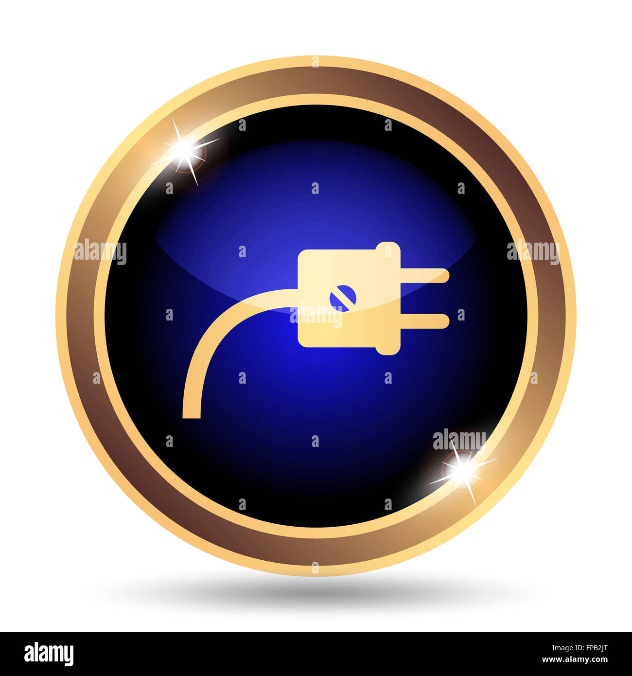 Plug icon. Internet button on white background Stock Photo - Alamy