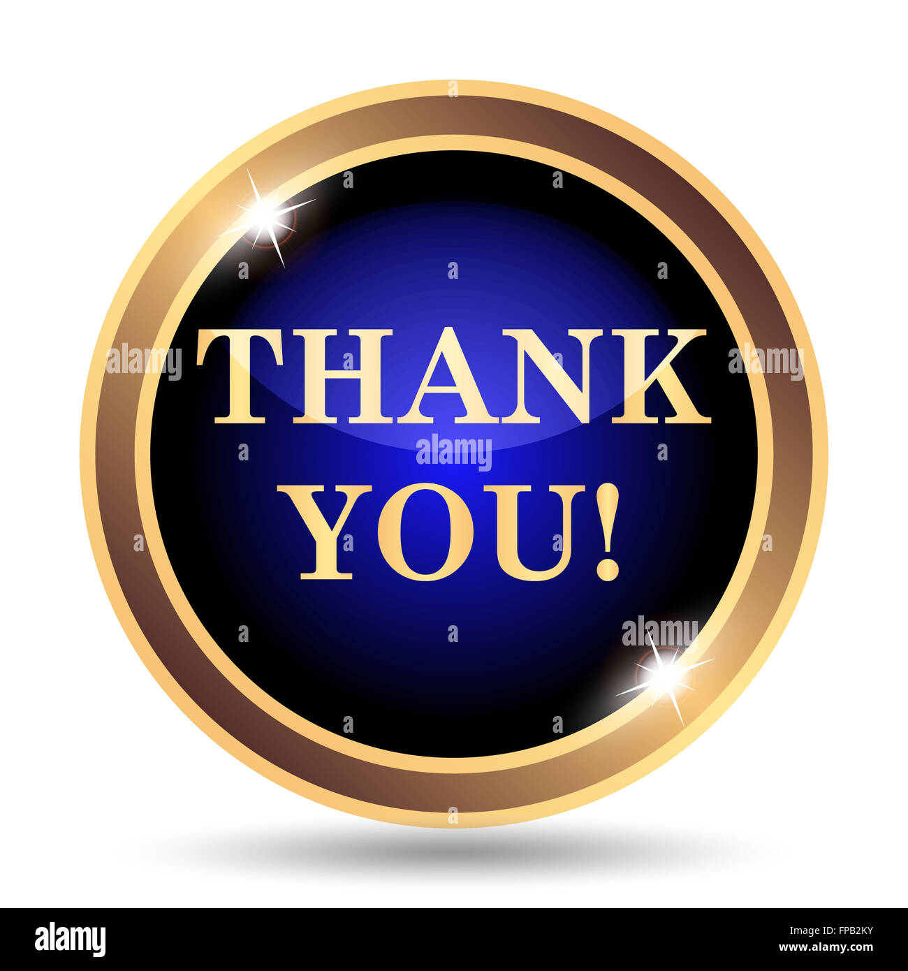 Thank you icon. Internet button on white background Stock Photo - Alamy