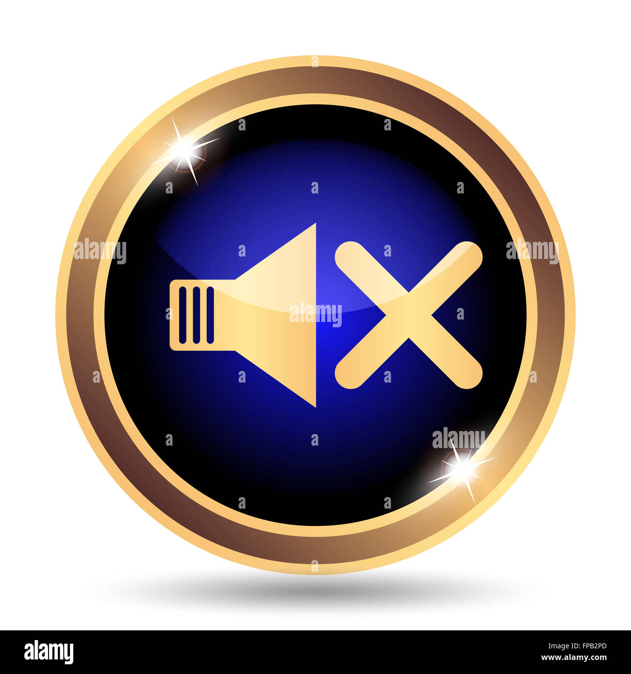 No sound icon. Internet button on white background Stock Photo - Alamy