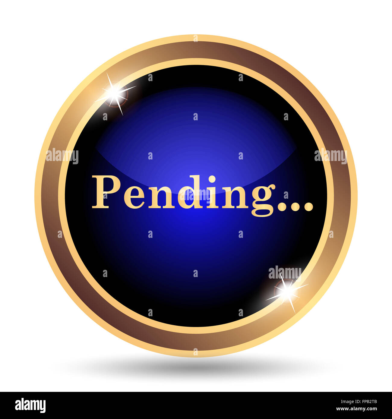 Pending icon. Internet button on white background Stock Photo - Alamy