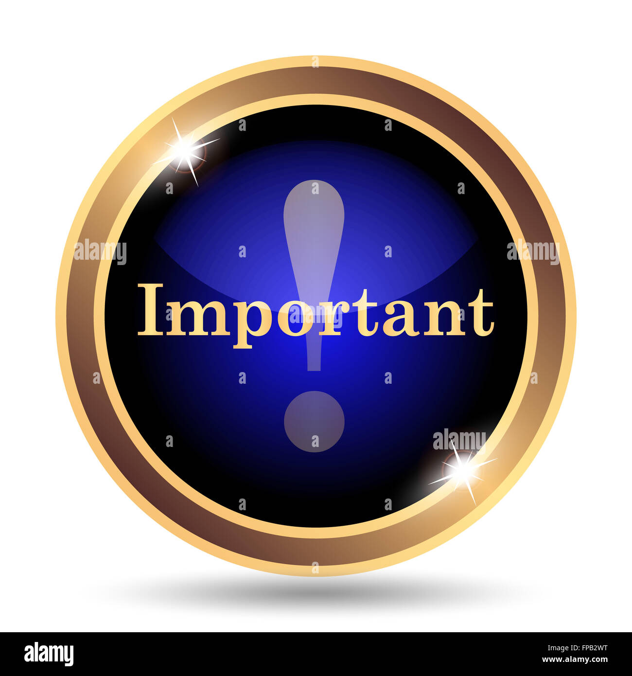 Important icon. Internet button on white background Stock Photo - Alamy