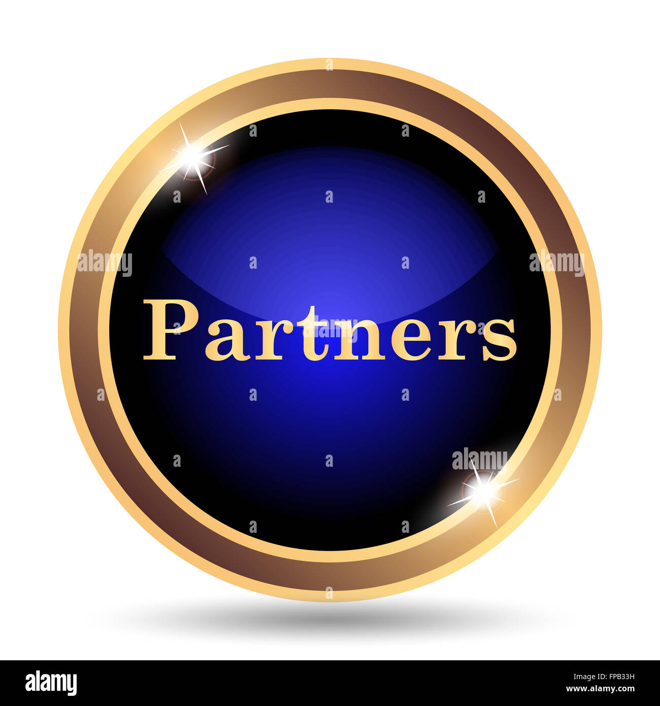 Partners icon. Internet button on white background Stock Photo - Alamy