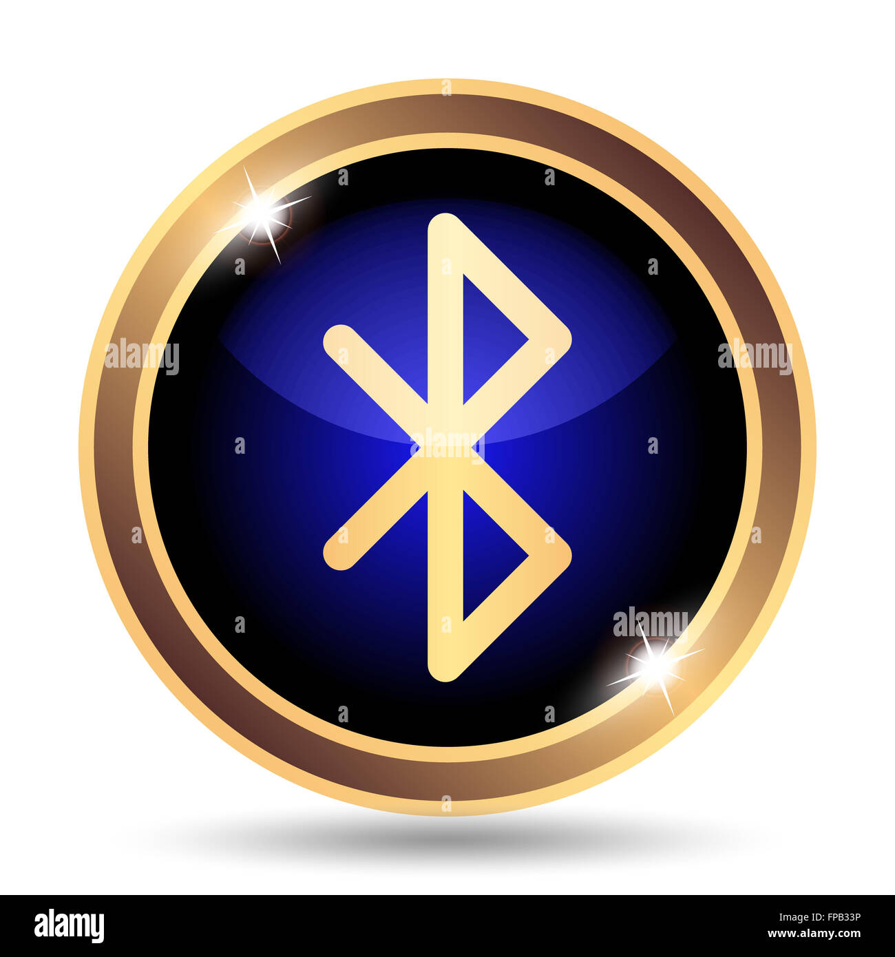 Bluetooth icon. Internet button on white background Stock Photo - Alamy