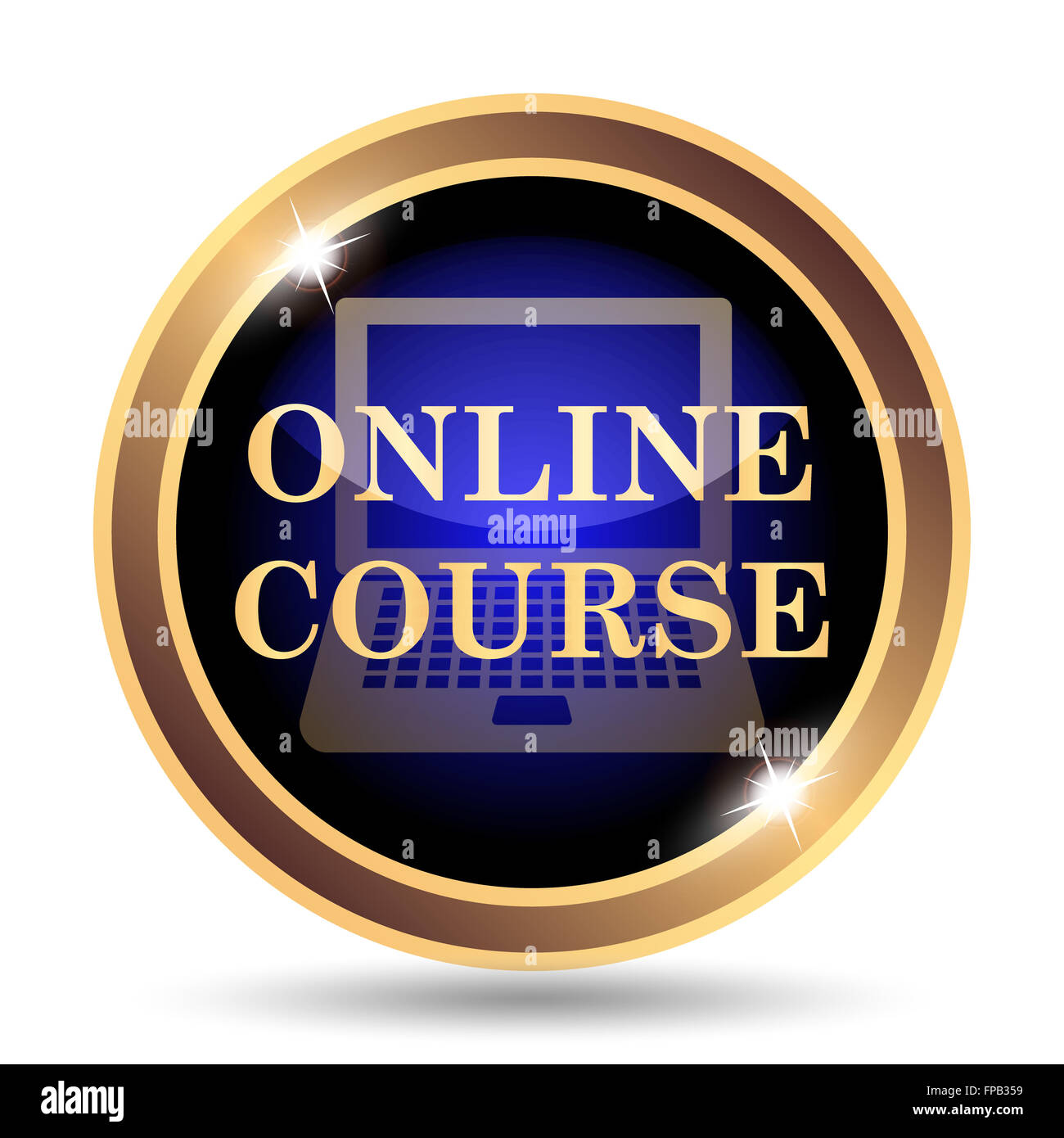 Online course icon. Internet button on white background Stock Photo - Alamy