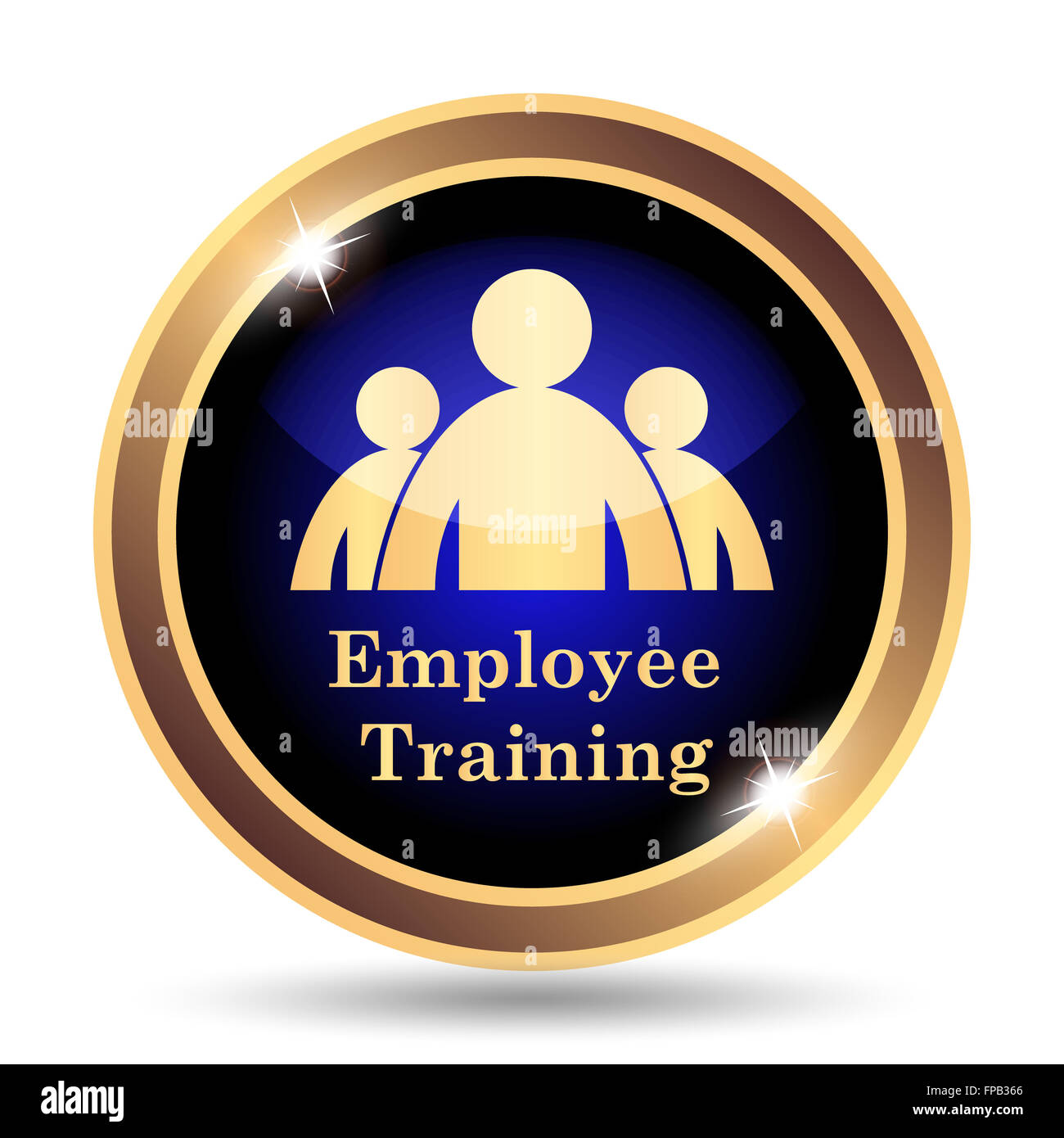 Employee training icon. Internet button on white background Stock Photo ...
