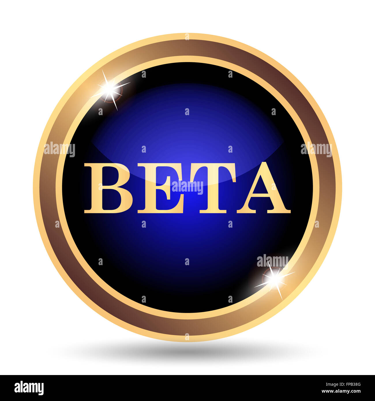 Beta icon. Internet button on white background Stock Photo - Alamy