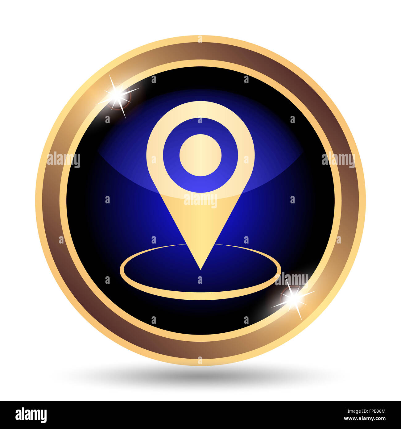 Pin location icon. Internet button on white background Stock Photo - Alamy