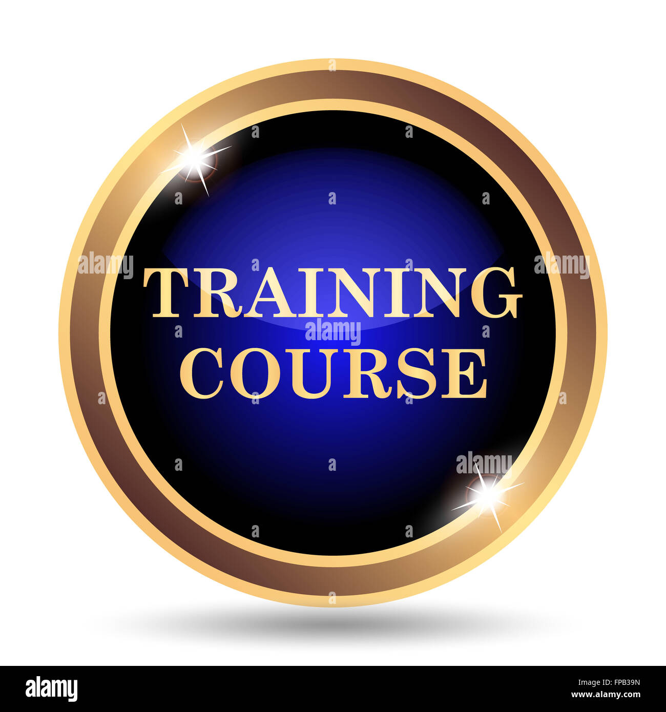 Training course icon. Internet button on white background Stock Photo ...