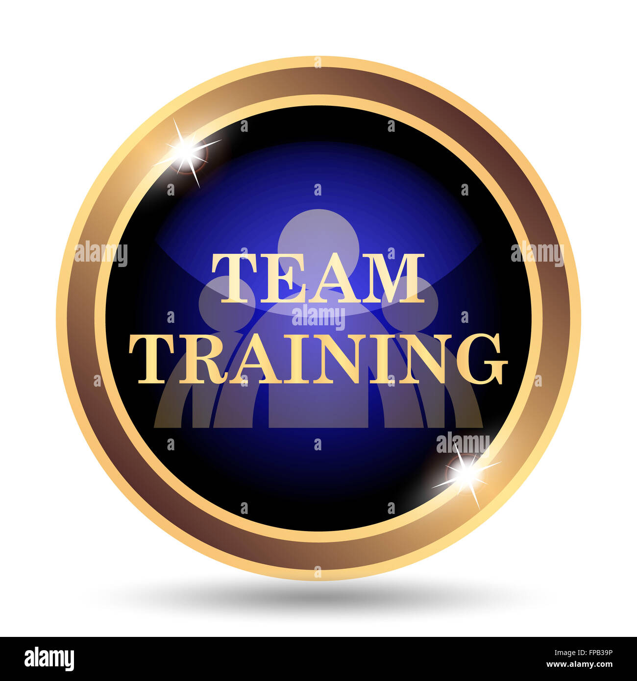 Team training icon. Internet button on white background Stock Photo - Alamy