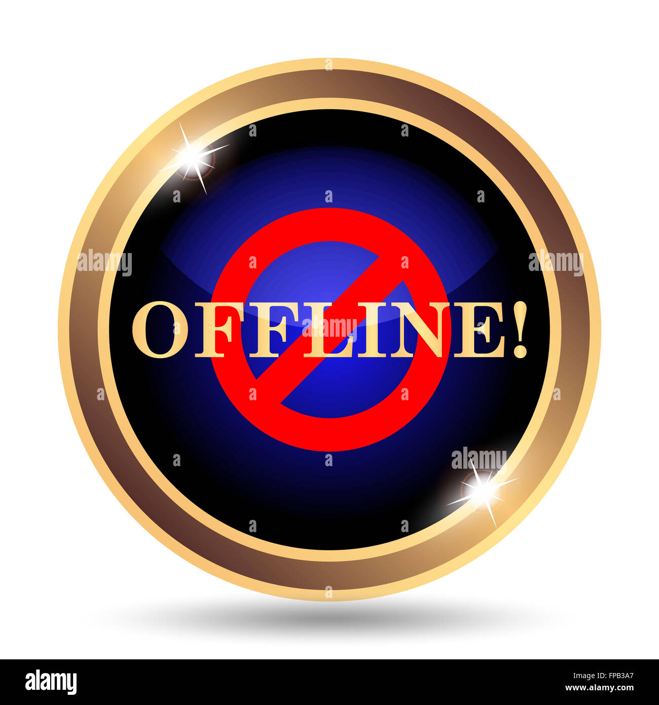 Offline icon. Internet button on white background Stock Photo - Alamy