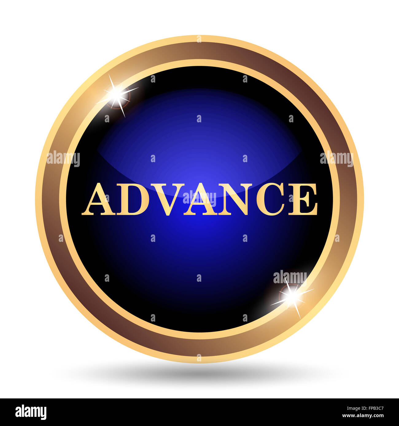 Advance icon. Internet button on white background Stock Photo - Alamy