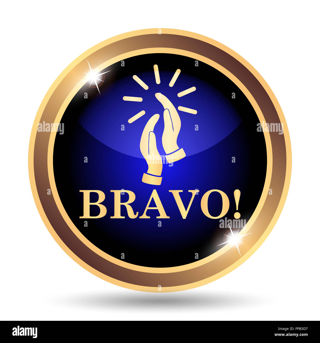 Bravo icon. Internet button on white background Stock Photo - Alamy