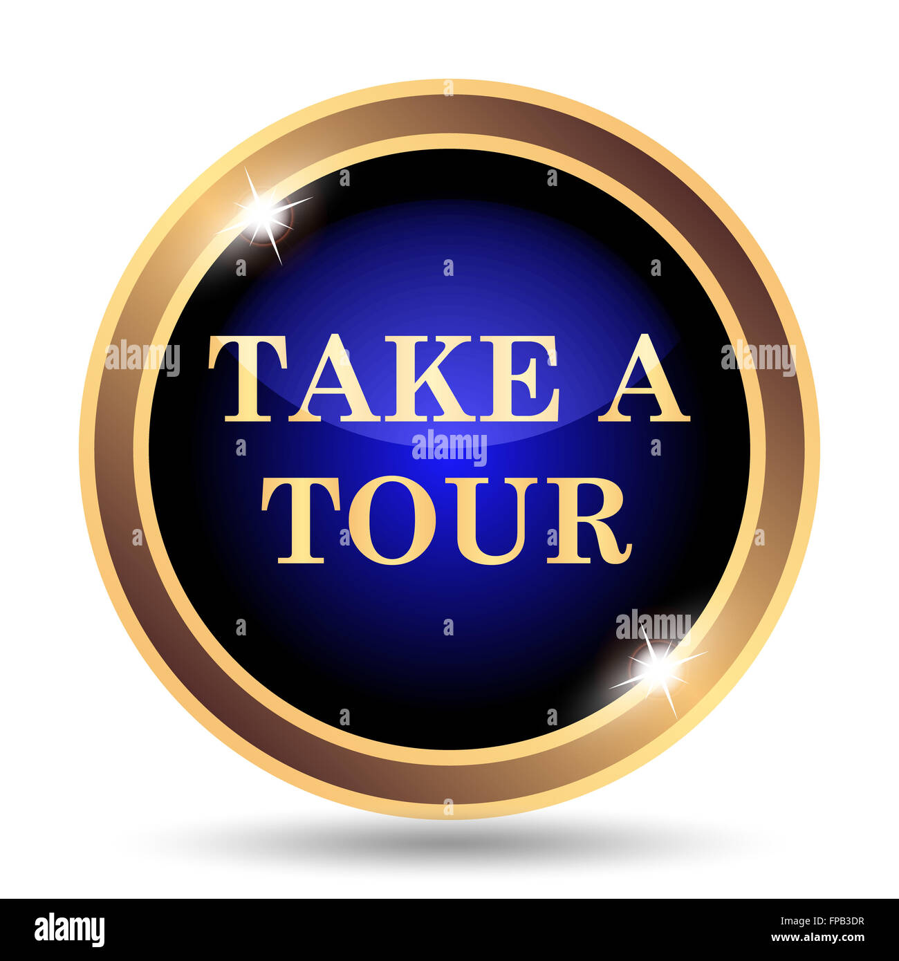 Take tour icon blue hi-res stock photography and images - Alamy