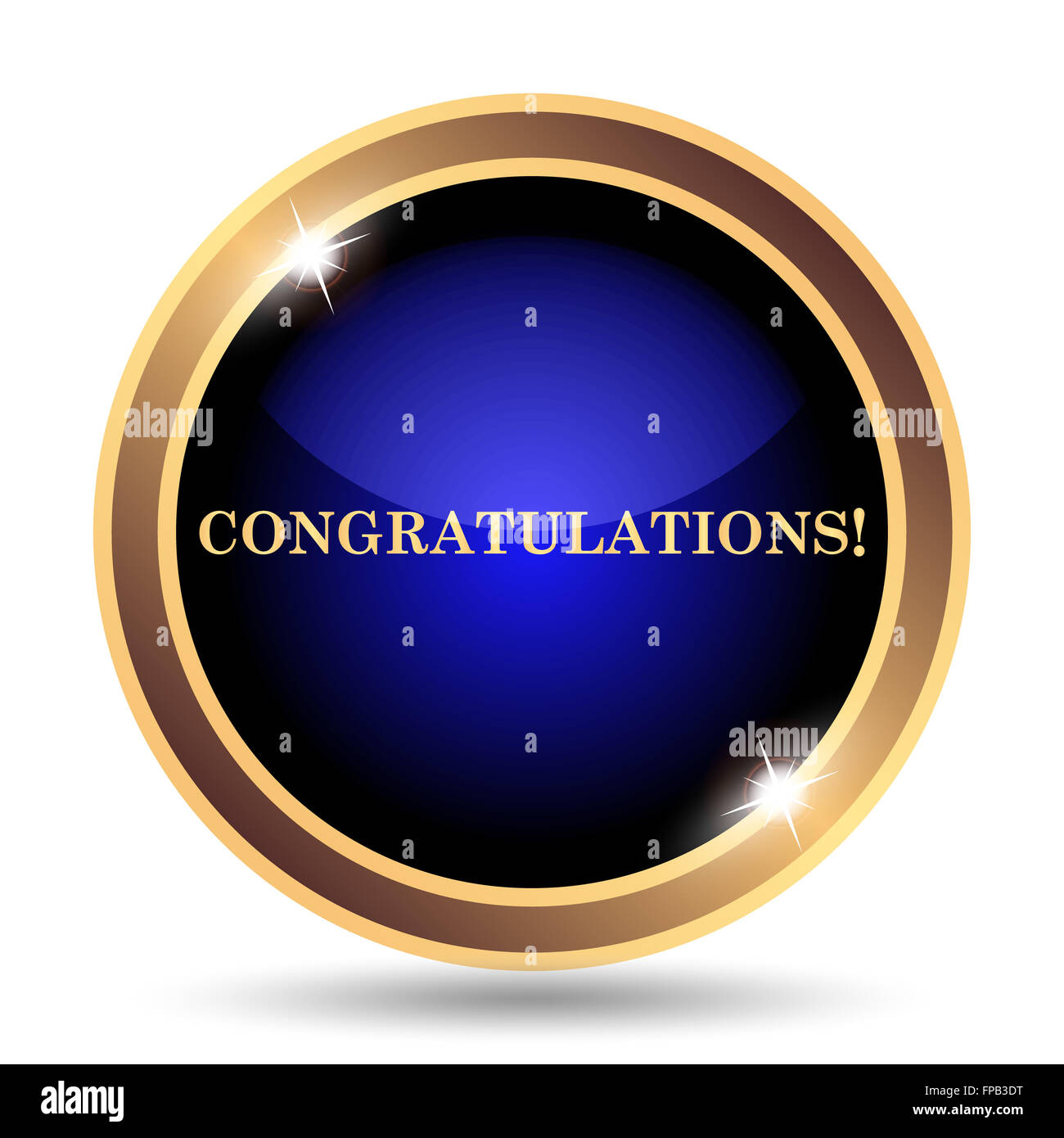 Congratulations icon. Internet button on white background Stock Photo ...