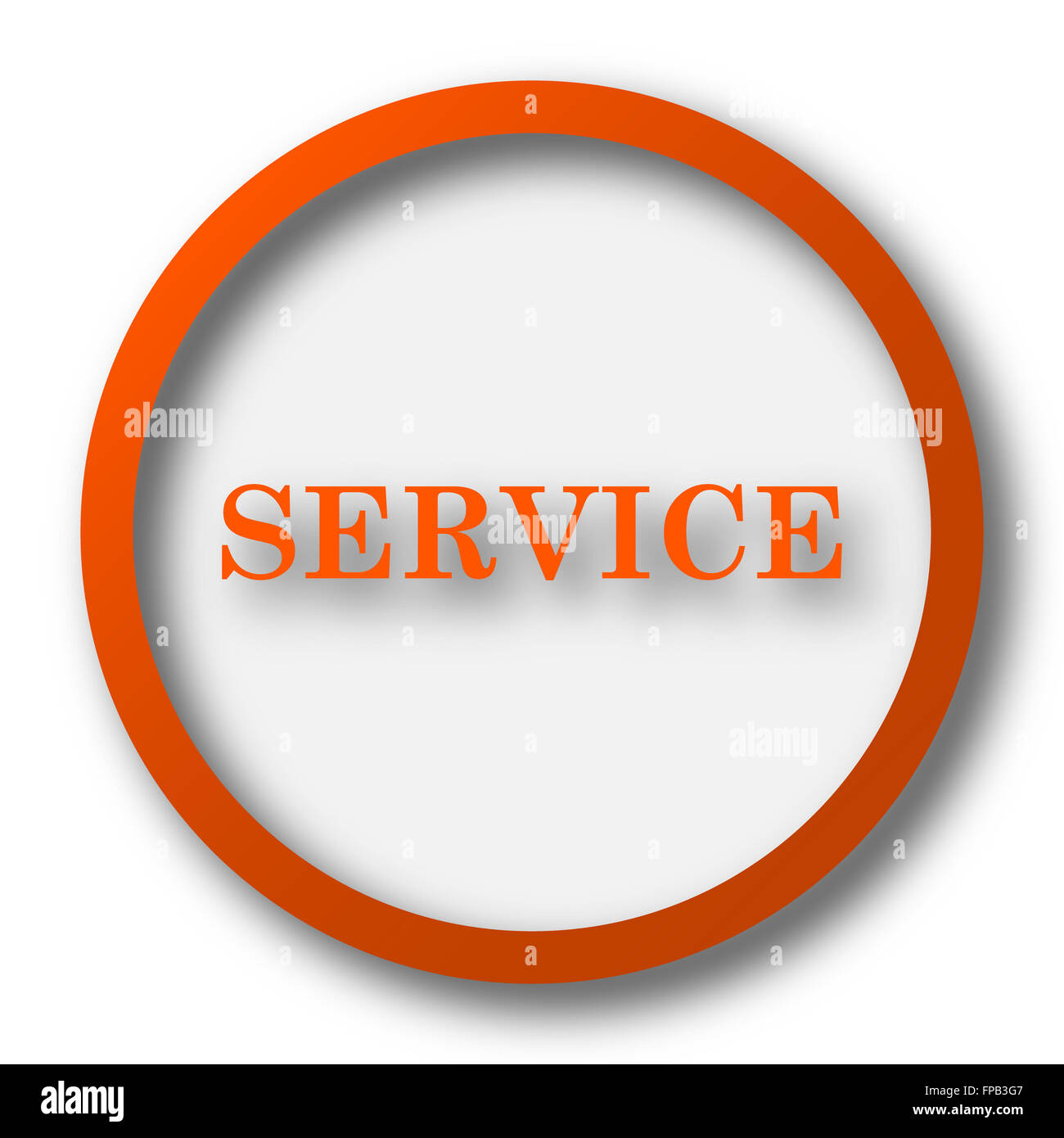 Service icon. Internet button on white background Stock Photo - Alamy
