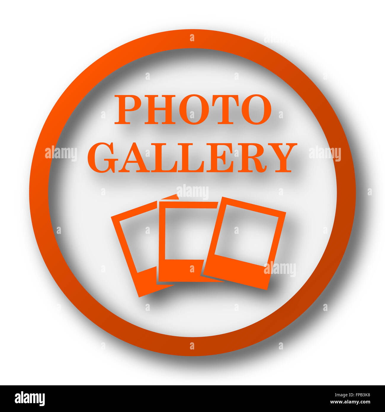 Photo gallery icon. Internet button on white background Stock Photo - Alamy