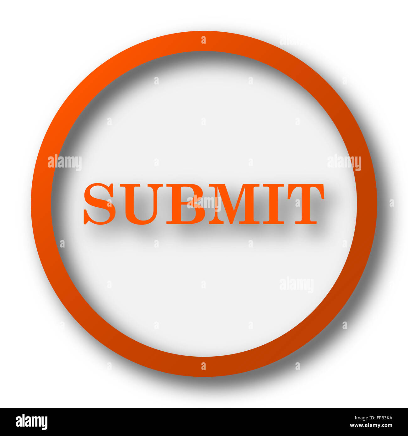 Submit icon. Internet button on white background Stock Photo - Alamy